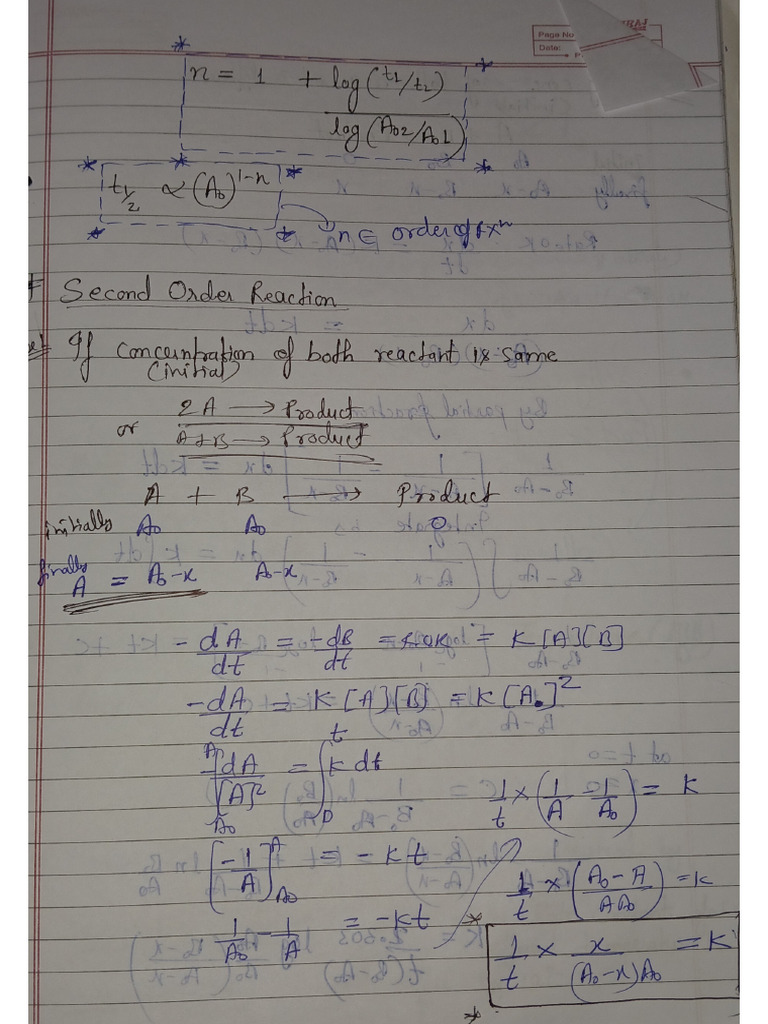 Second Order RXN and Ionic Equillibrium | PDF