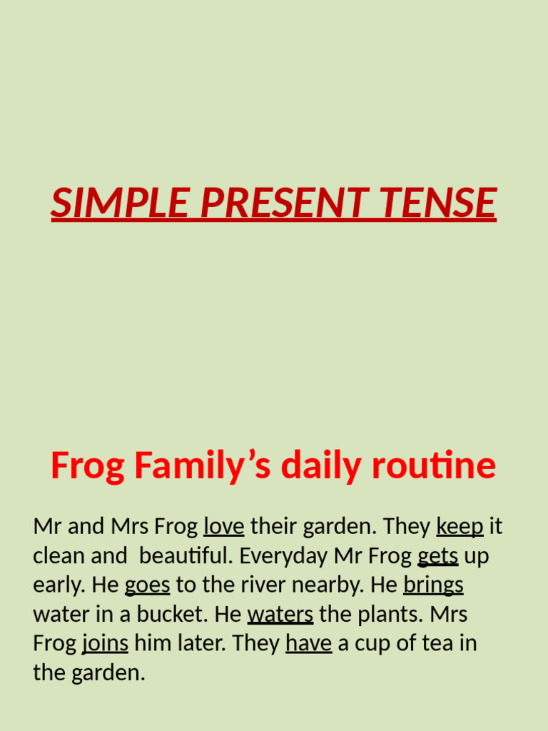 Understanding Simple Present Tense | PDF | Subject (Grammar ...
