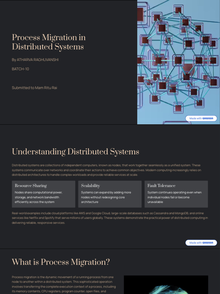Process Migration in Distributed Systems | PDF | Cloud Computing | Distributed Computing