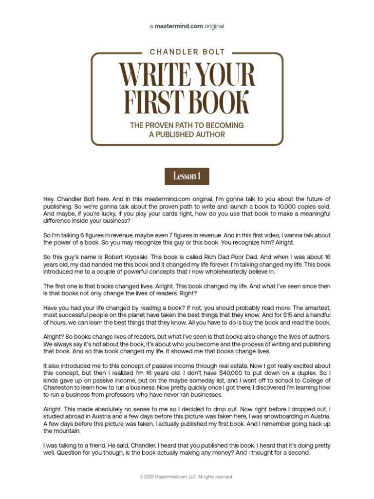 Mastering Book Publishing Success | PDF