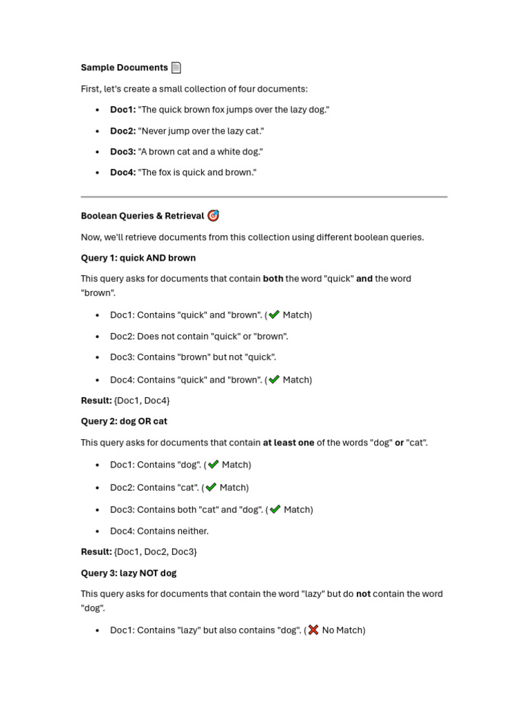 M4 - Boolean and Cosine Similarity | PDF | Information Retrieval | Applied Mathematics