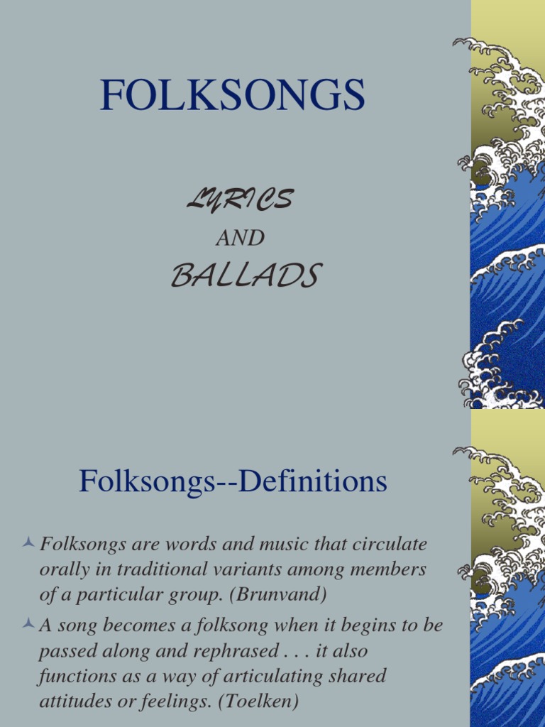 Folk Songs | PDF | Folk Music | Ballad