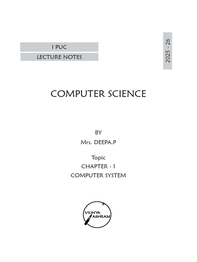 Computer System Overview for I PUC | PDF | Operating System | Central ...