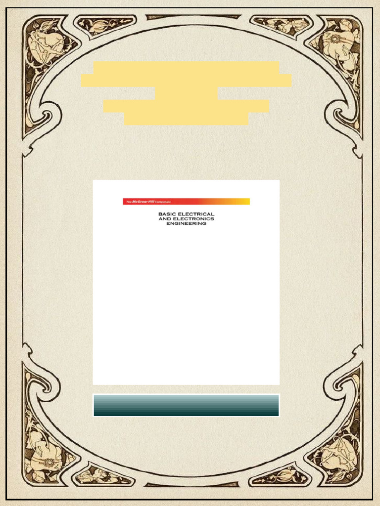 (Ebook PDF) BASIC ELECTRICAL AND ELECTRONICS ENGINEERING 1st Edition by ...