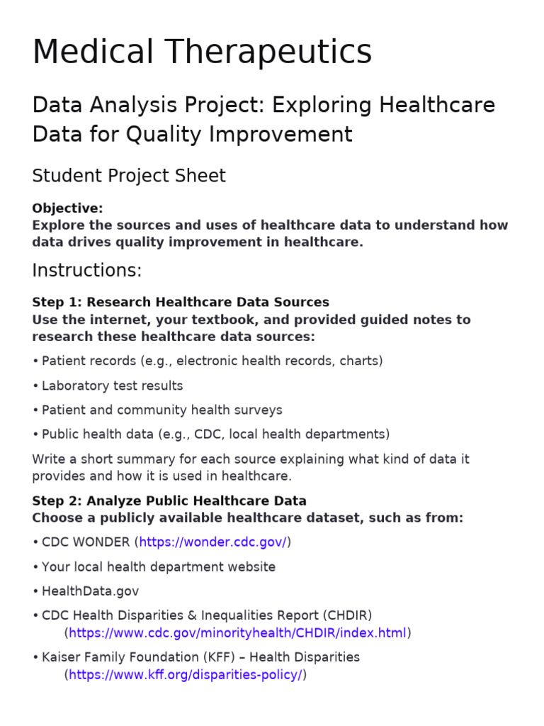 Healthcare Data Project | PDF | Health Equity | Health Care