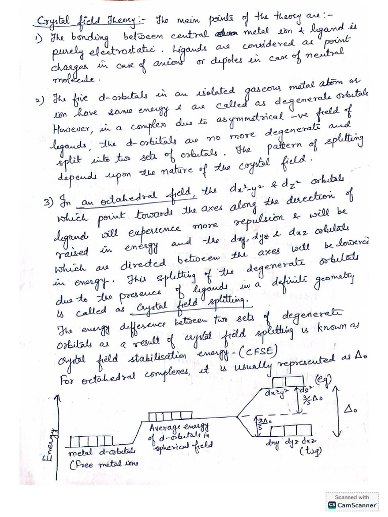 Crystal Field Theory | PDF