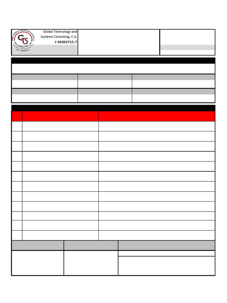 08 GT-F Np-027 Control de Servicio | PDF