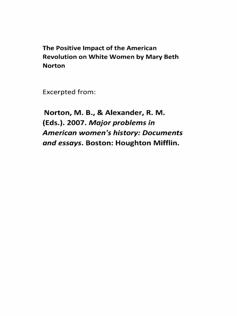 American Revolution's Impact on Women | PDF | Loyalist (American ...