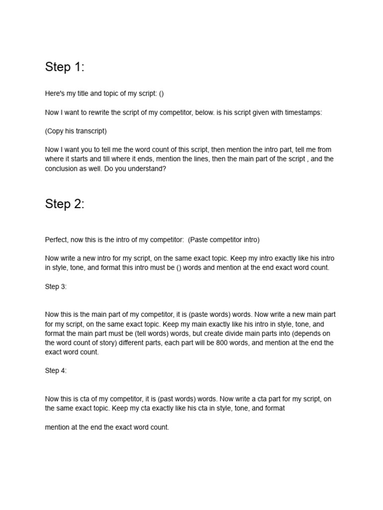 Competitor Script Rewrite Guide | PDF