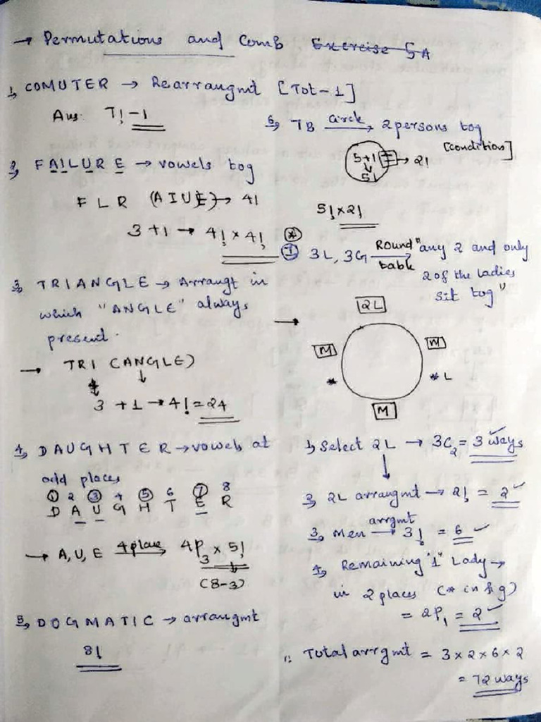 Permutations and Combinations Sherin Ma'Am | PDF