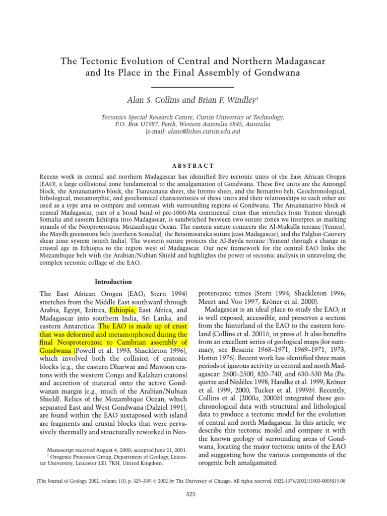 Tectonic Evolution of Central and Northern Madagascar | PDF | Granite ...