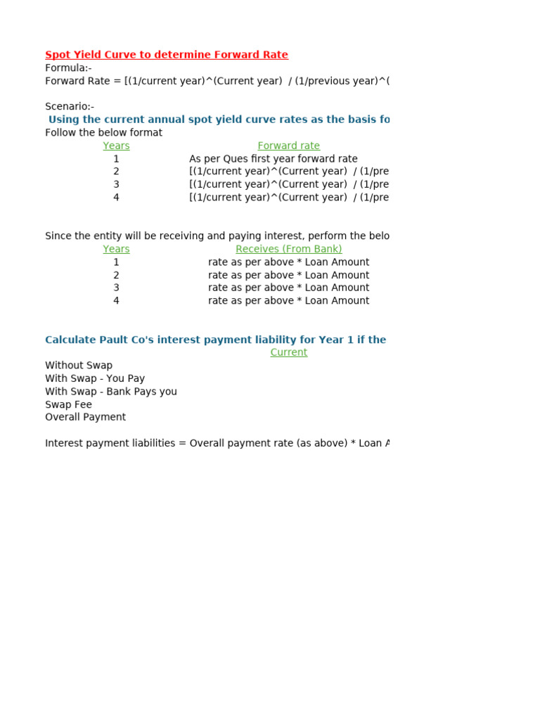 Predicting Forward Rate Using Spot Yield Curve | PDF