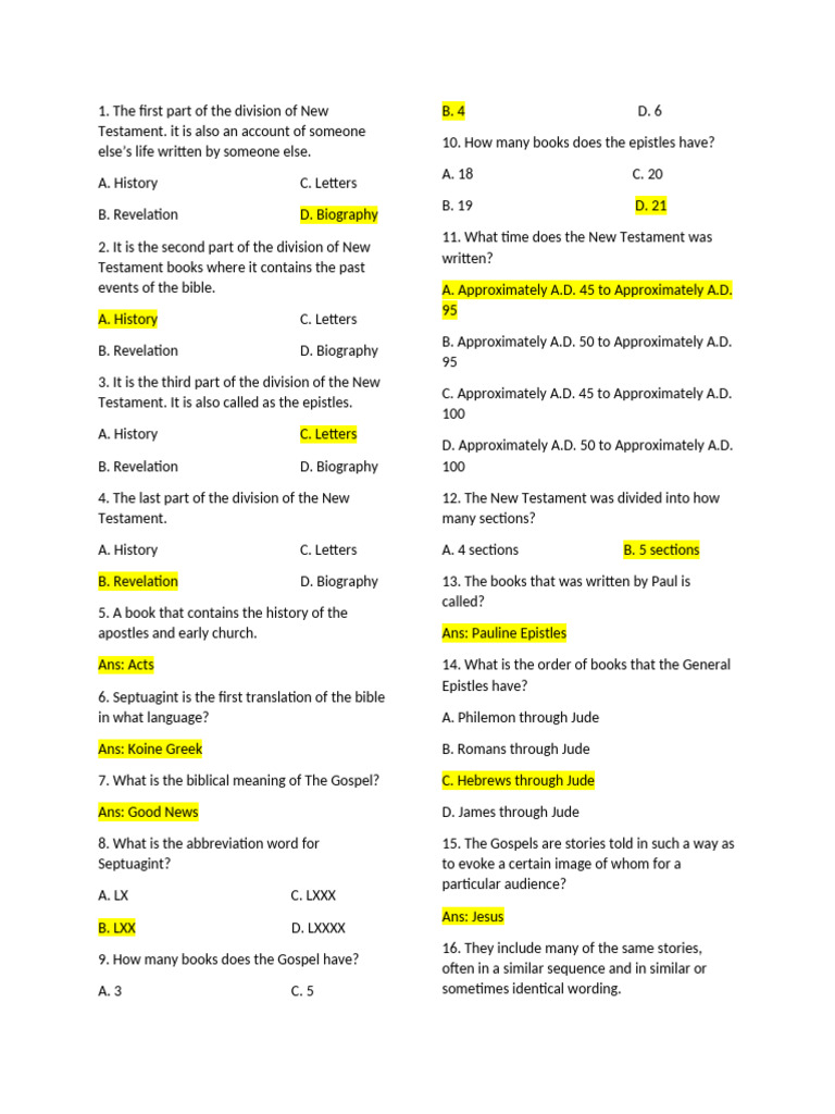 New Testament Overview and Insights | PDF | Jesus | Gospel Of Mark