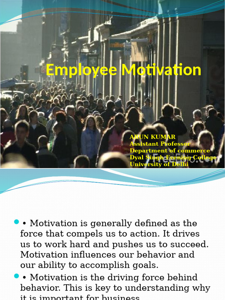 Understanding Employee Motivation Strategies | PDF | Motivational ...