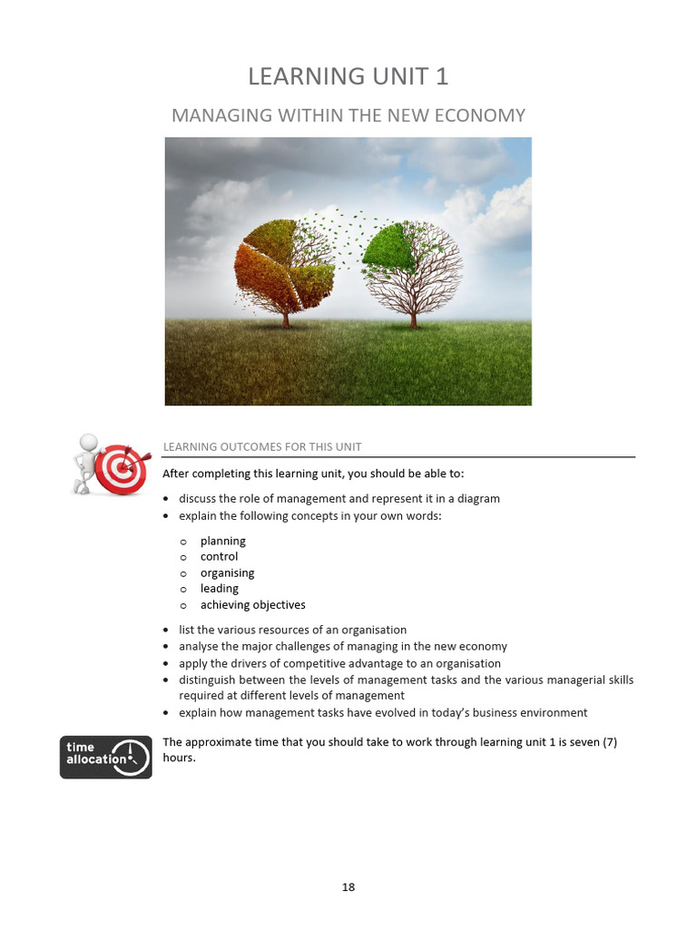 MNG1602 - Learning Unit 1 - Managing Within The New Economy | PDF ...
