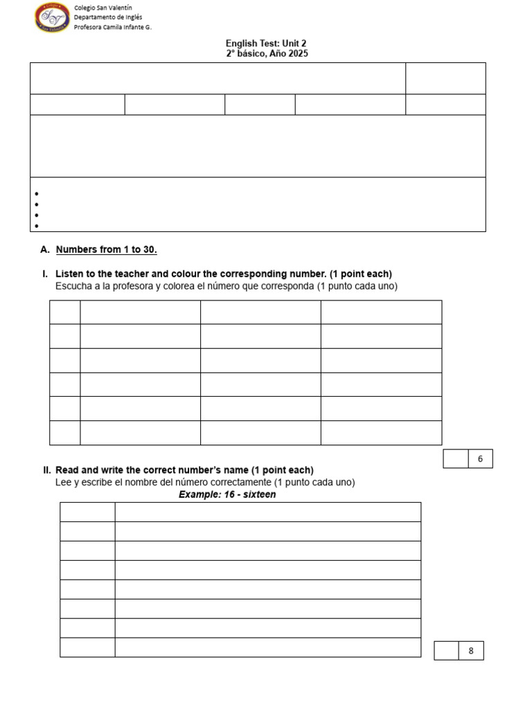 2° English Test June | PDF
