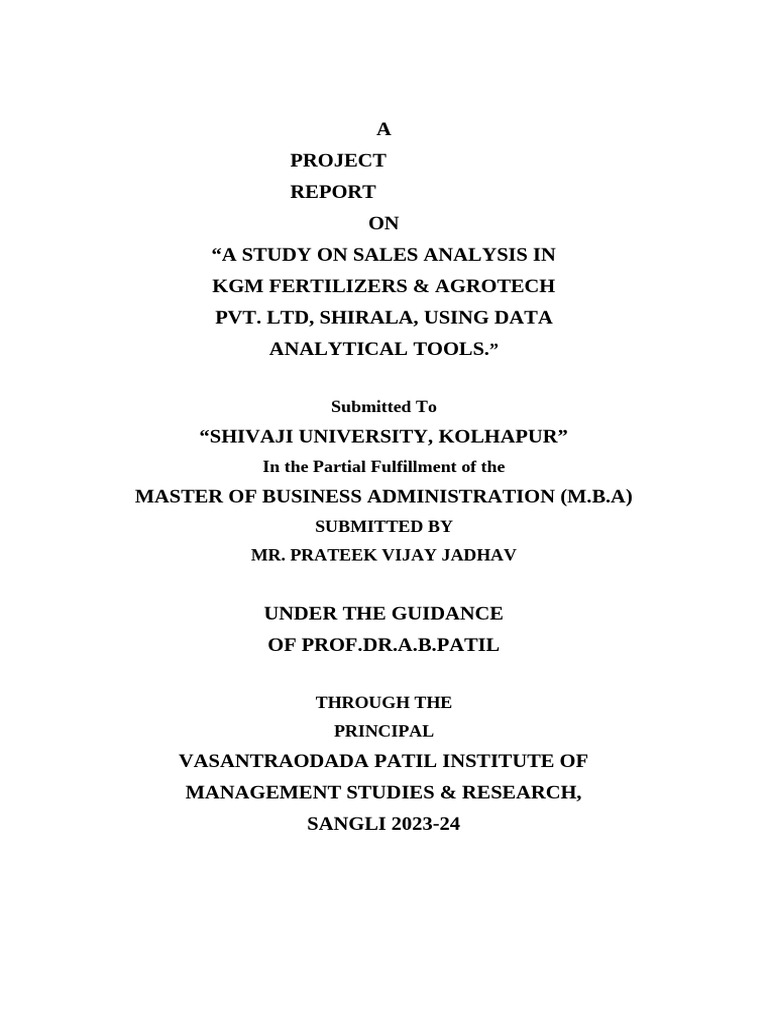 Finance project MBA | PDF | Plant Nutrition | Soil