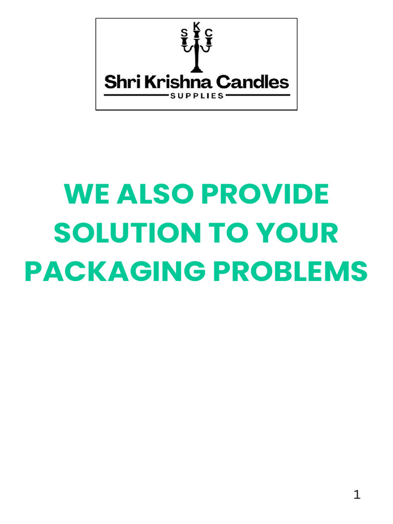 SKC Packaging Solution | PDF | Candle | Wax