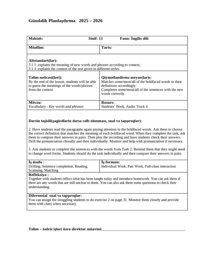 Vocabulary - Key Words and Phrases-4 | PDF