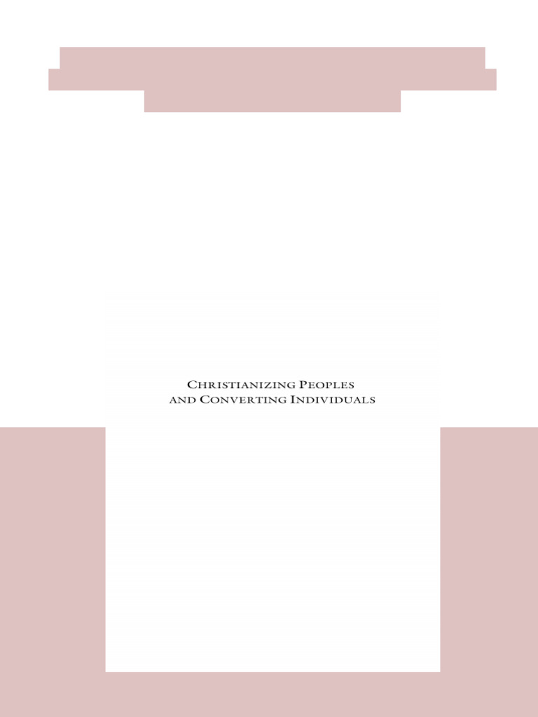 Christianizing Peoples and Converting Individuals International ...