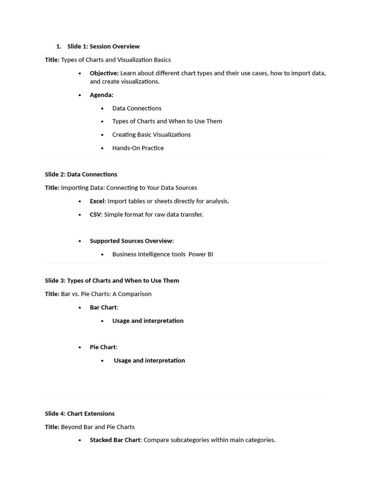 Session 2 Detailed Plan | PDF | Pie Chart | Data