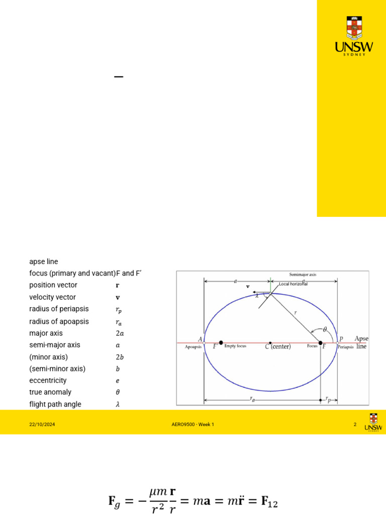 Orbital Mechanics: Equations & Concepts | PDF | Orbit | Velocity