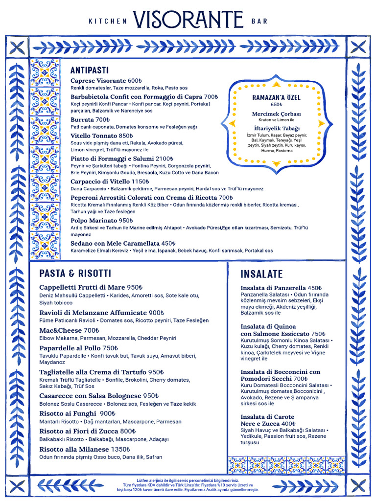 Menu TR | PDF