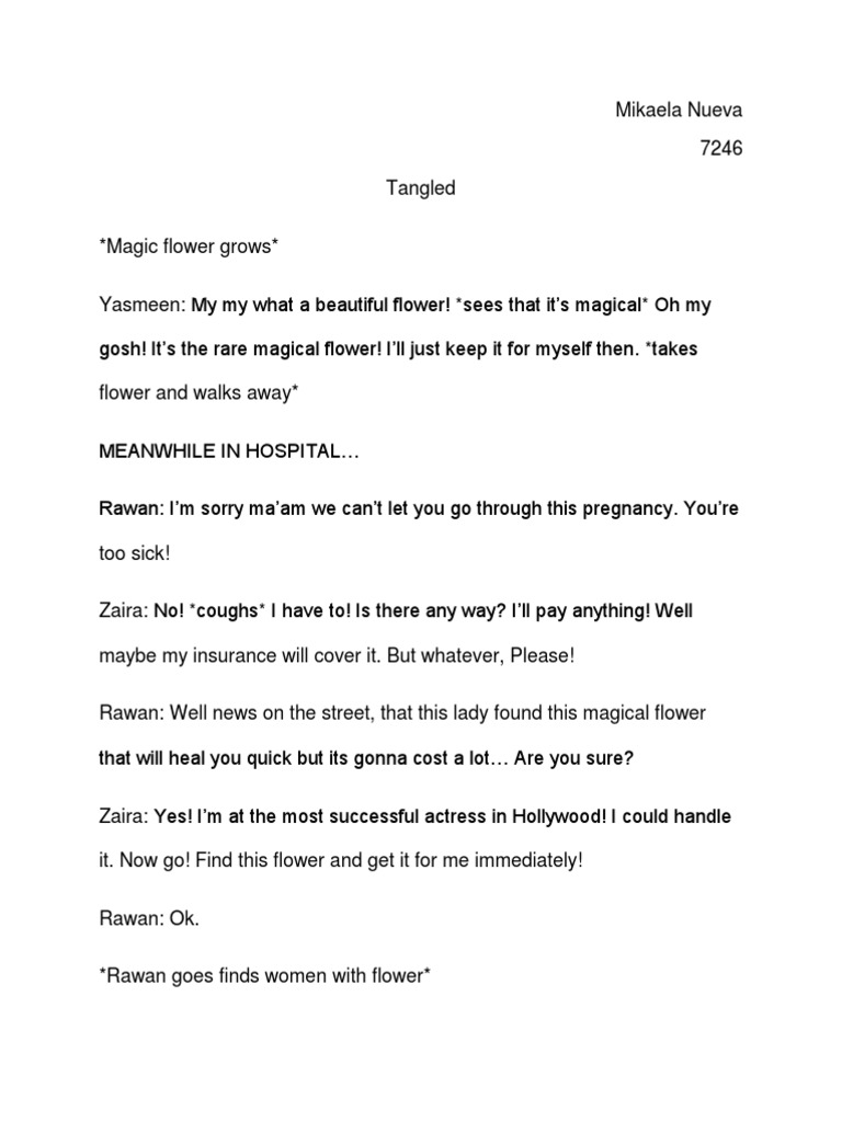 Tangled Script | PDF | Rapunzel | Leisure