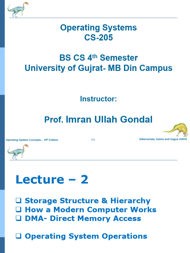 Operating Systems Lecture-2 By Prof.Imran Ullah Gondal | PDF ...