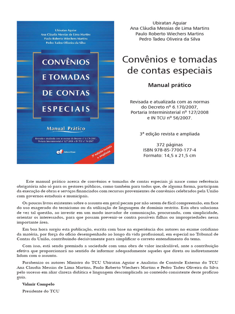 Manual Prático de Convênios e Contas | PDF | Contabilidade | Governança