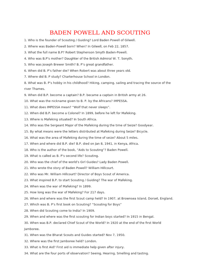 New Microsoft Word Document | PDF | Scouting | Outdoor Recreation