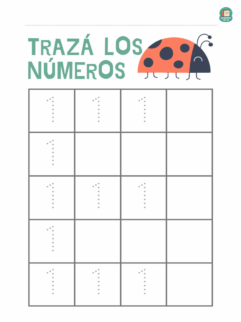 Trazá Los Numeros - Divertido | PDF