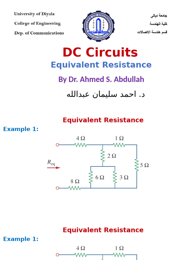 Equivalent Resistance | PDF | Electrical Engineering | Electricity