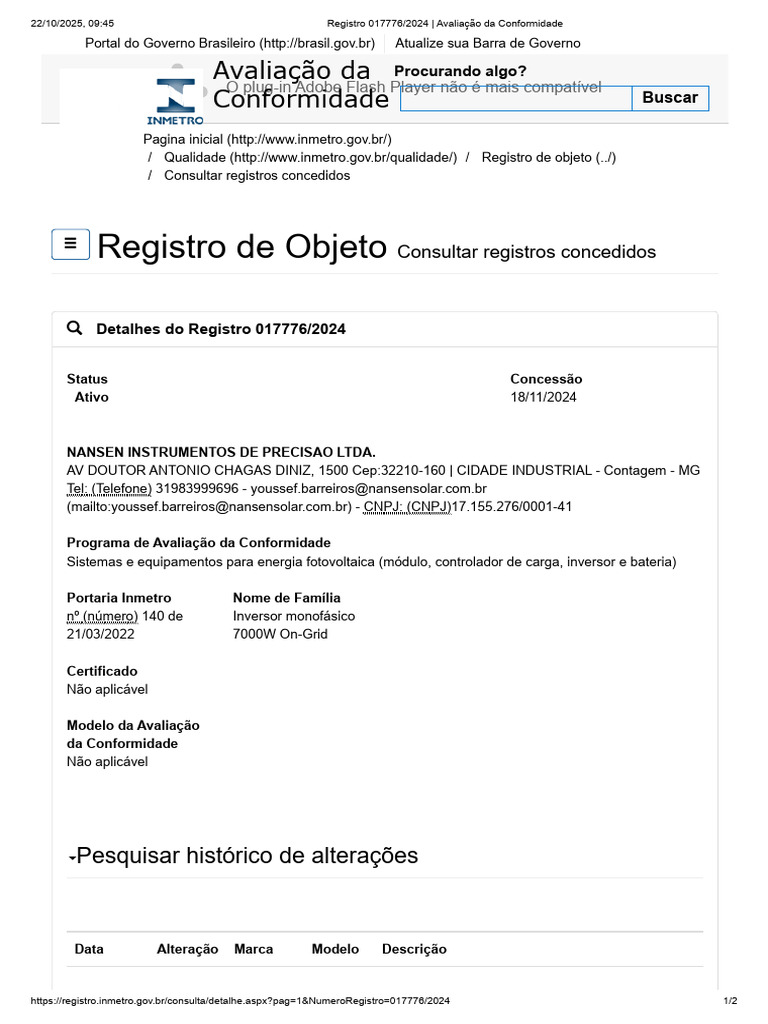 Registro ASN-10SL Inmetro | PDF
