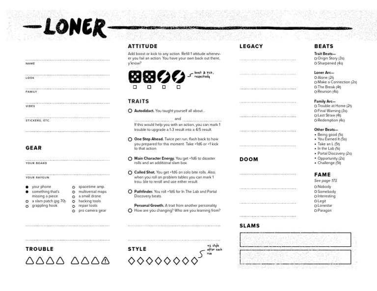 Loner Traits and Character Development | PDF