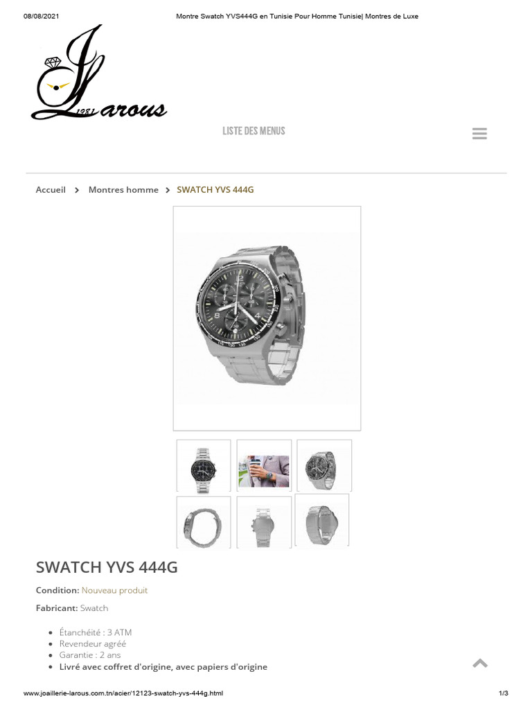 Montre Swatch YVS444G pour Homme | PDF | Montre (horlogerie) | Outils ...
