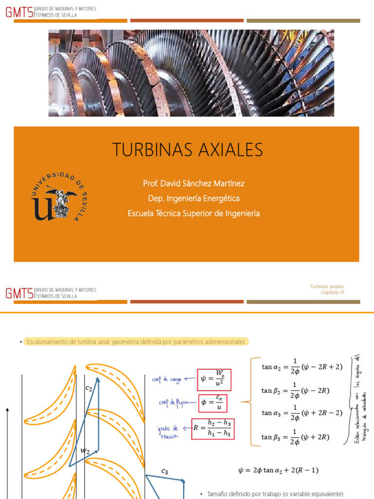 Diseño y rendimiento de turbinas axiales | PDF | Turbina | Máquinas