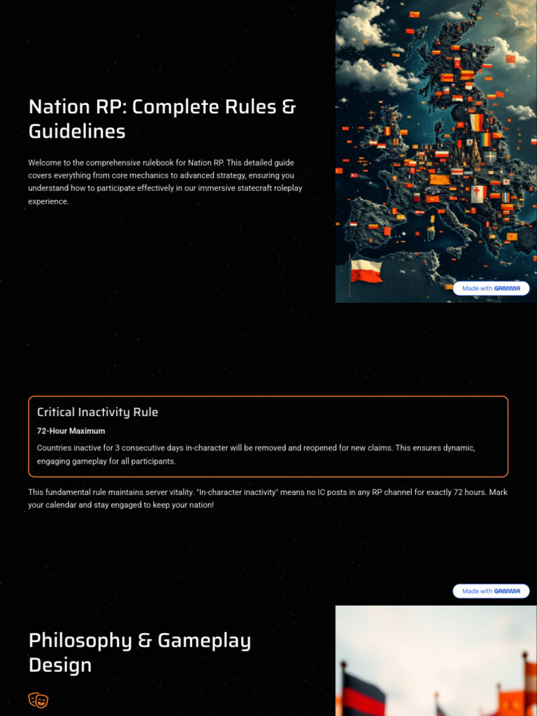 Nation RP: Rules & Gameplay Guide | PDF | Role Playing Games | Diplomacy
