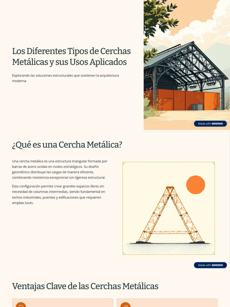 Tipos de Cerchas Metálicas y Usos | PDF | Braguero | Puente
