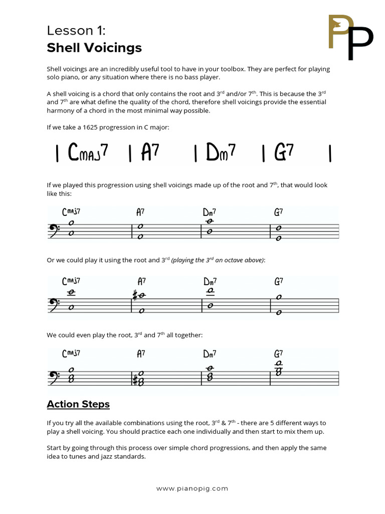 Mastering Shell Voicings for Piano | PDF
