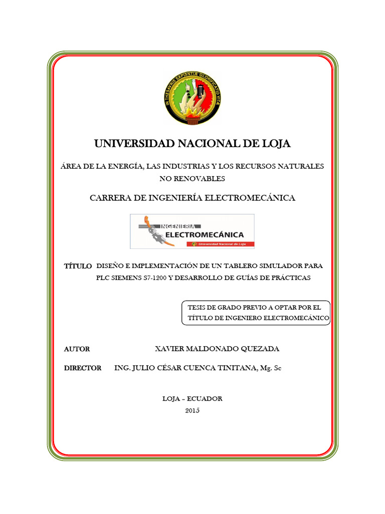 Diagrama de Tablero PLC Siemens 1200 | PDF | Scada | Controlador lógico ...