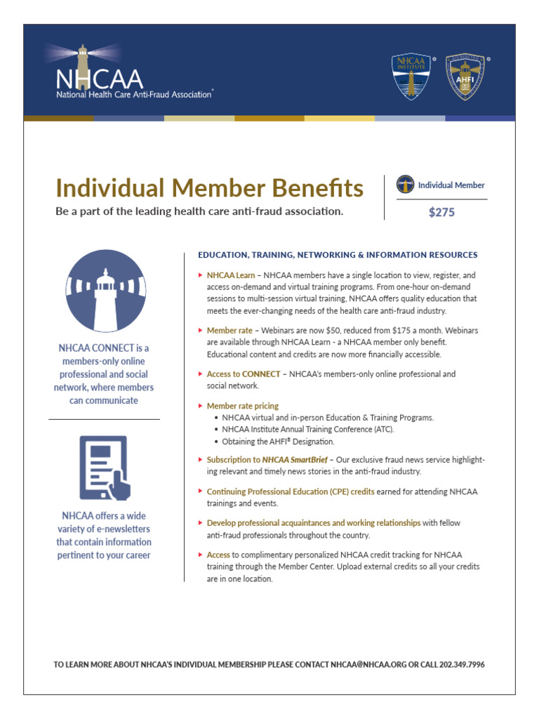 2024 NHCAA Individual Benefits | PDF | Human Communication