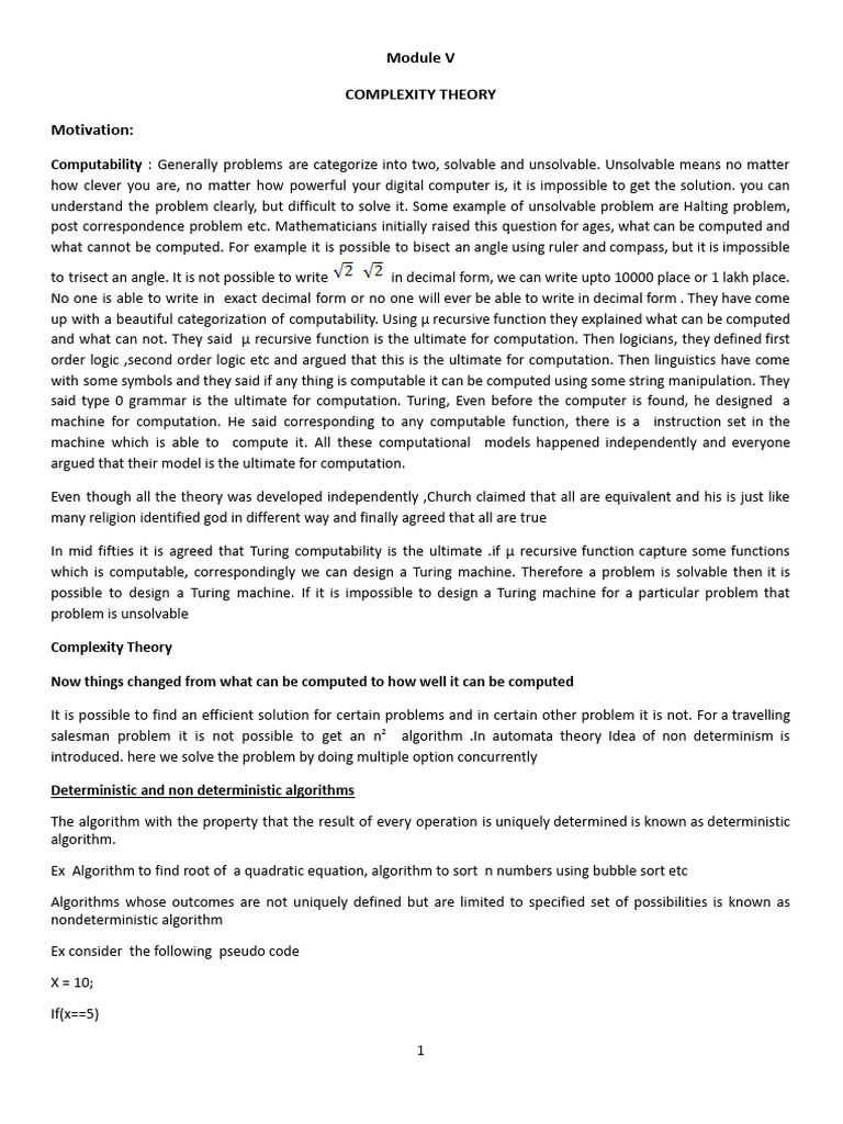 Understanding Complexity Theory Concepts | PDF | Time Complexity ...