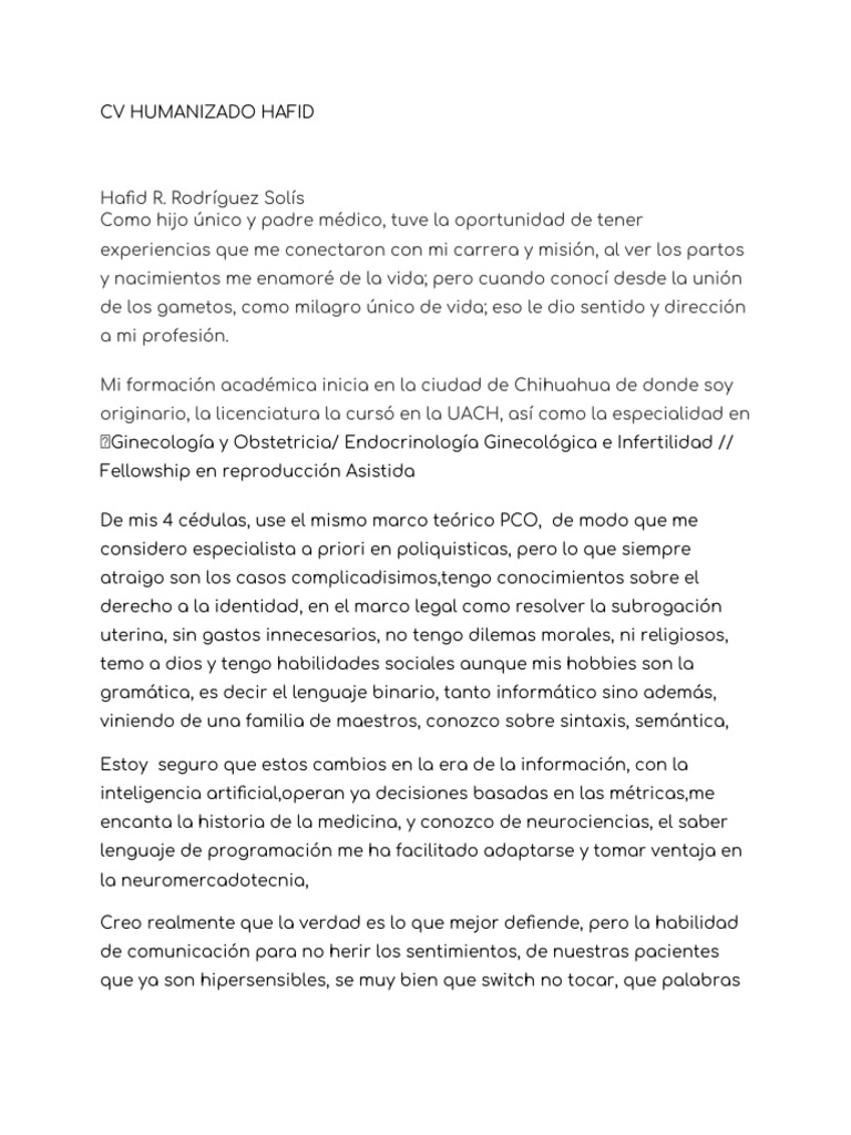 CV Humanizado Hafid | PDF