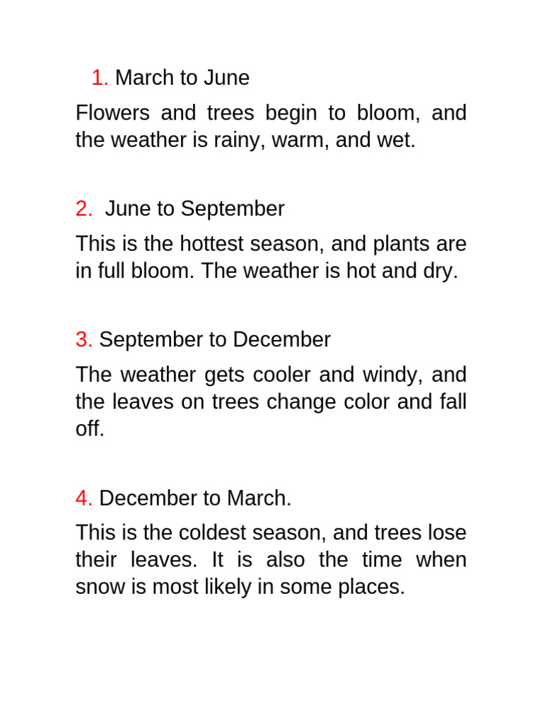 Seasons | PDF