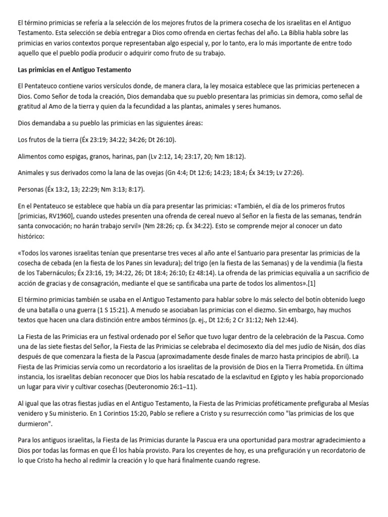 Las Primicias | PDF | La resurrección de Jesús | Cristo (título)