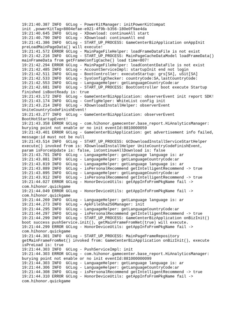 GameCenter Initialization Log Analysis | PDF | Internet Standards | Web ...