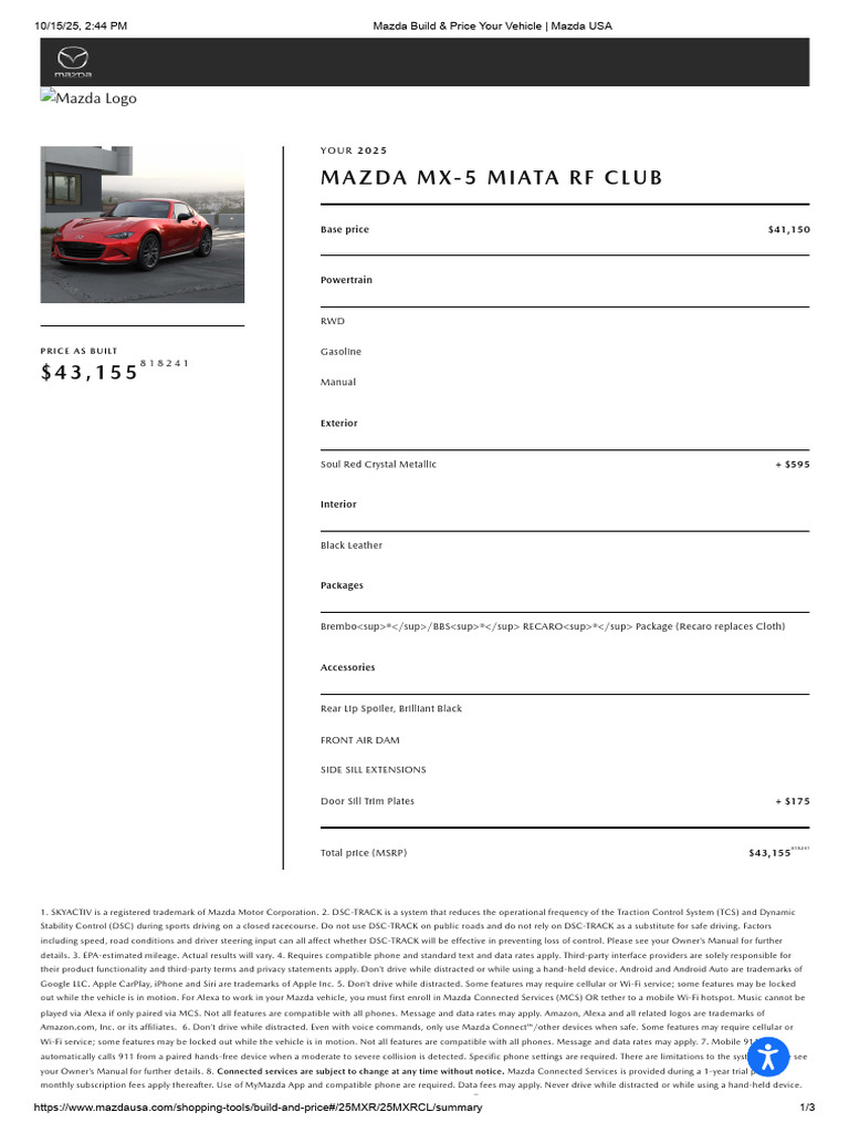 Mazda Build & Price Your Vehicle _ Mazda USA | PDF | Apple Inc ...