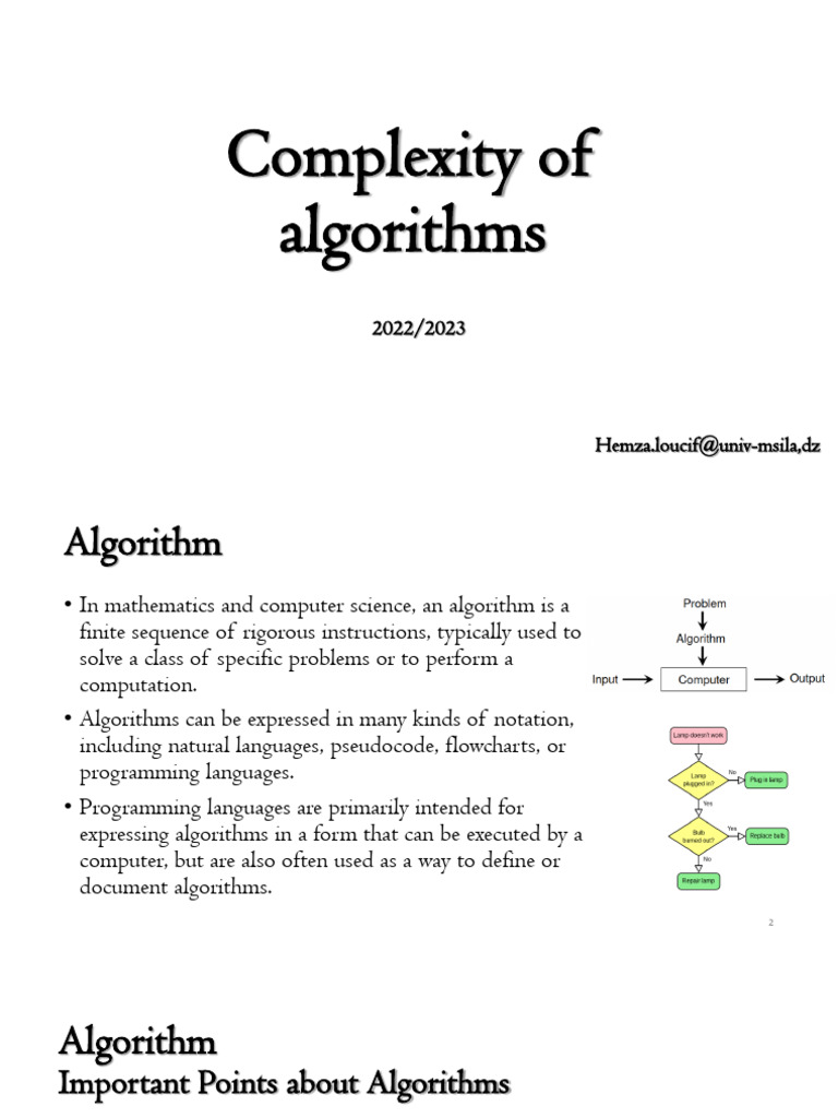 Complexity of Algorithms | PDF | Algorithms | Time Complexity