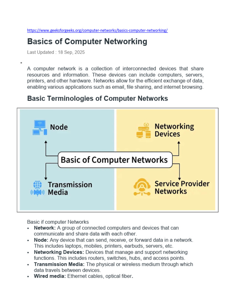 Basics of Computer Networking | PDF | Computer Network | Network Switch